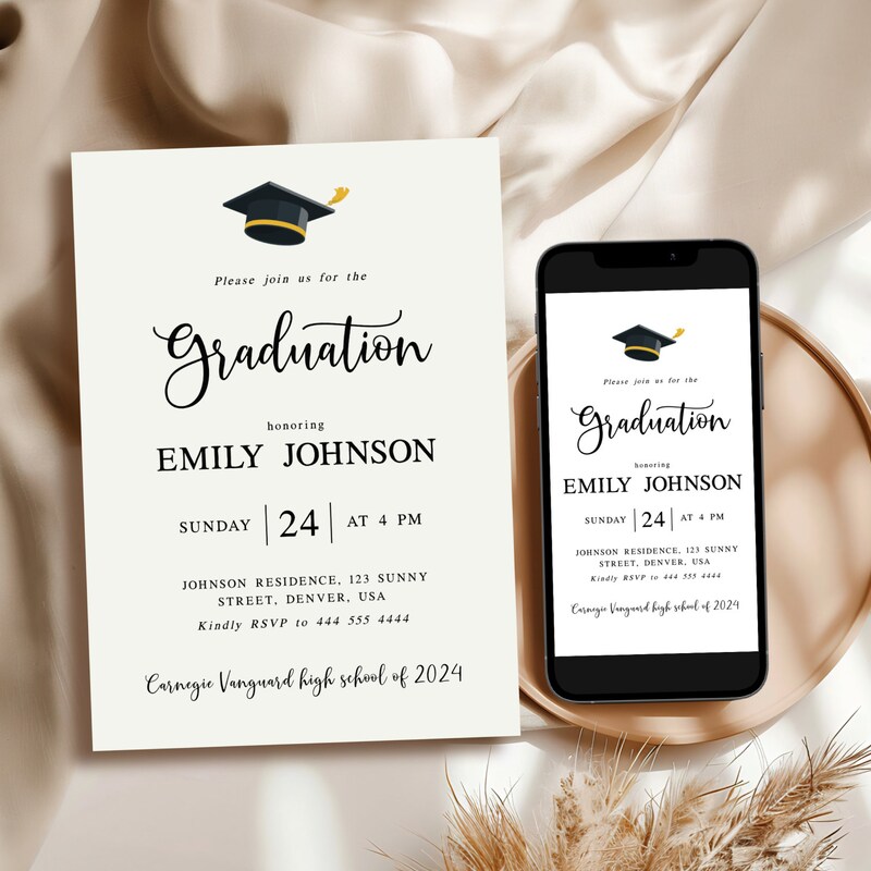 Graduation Invitation Template - Etsy