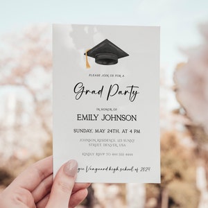 Masculine Graduation Announcement Graduation Invite Male High School ...