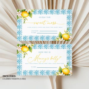 Lemonade Baby Shower Game Bundle, Citrus Baby Shower Activities, Summer ...