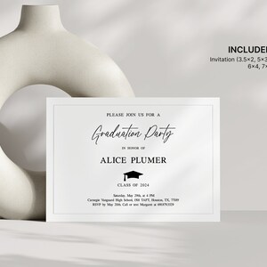 Graduation Party Details Card Mini Graduation Invites Printable 2024 ...