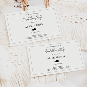 Graduation Party Details Card Mini Graduation Invites Printable 2024 ...