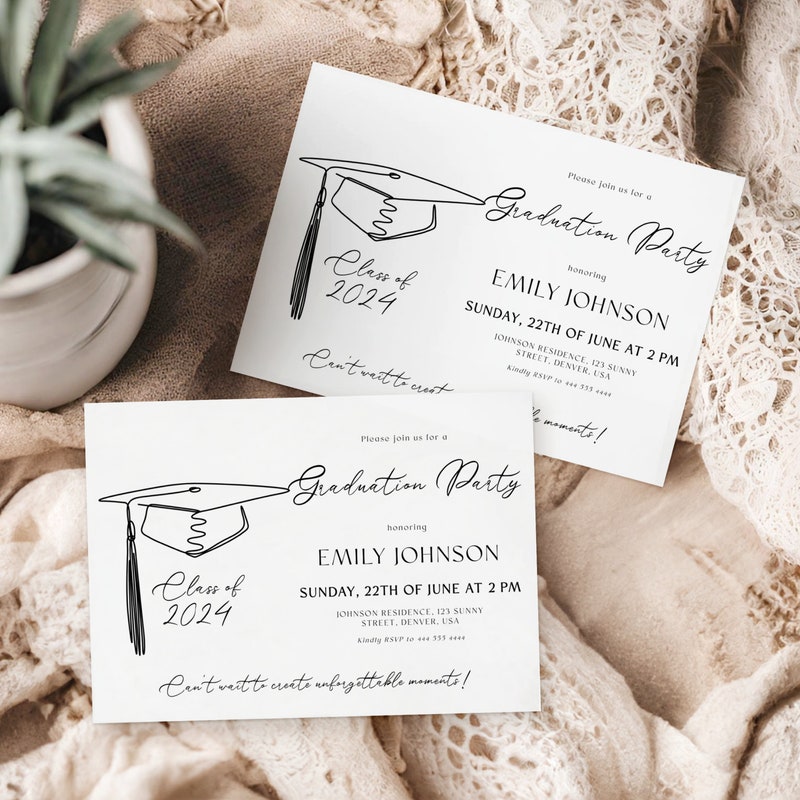 Grad Party Invite - Etsy