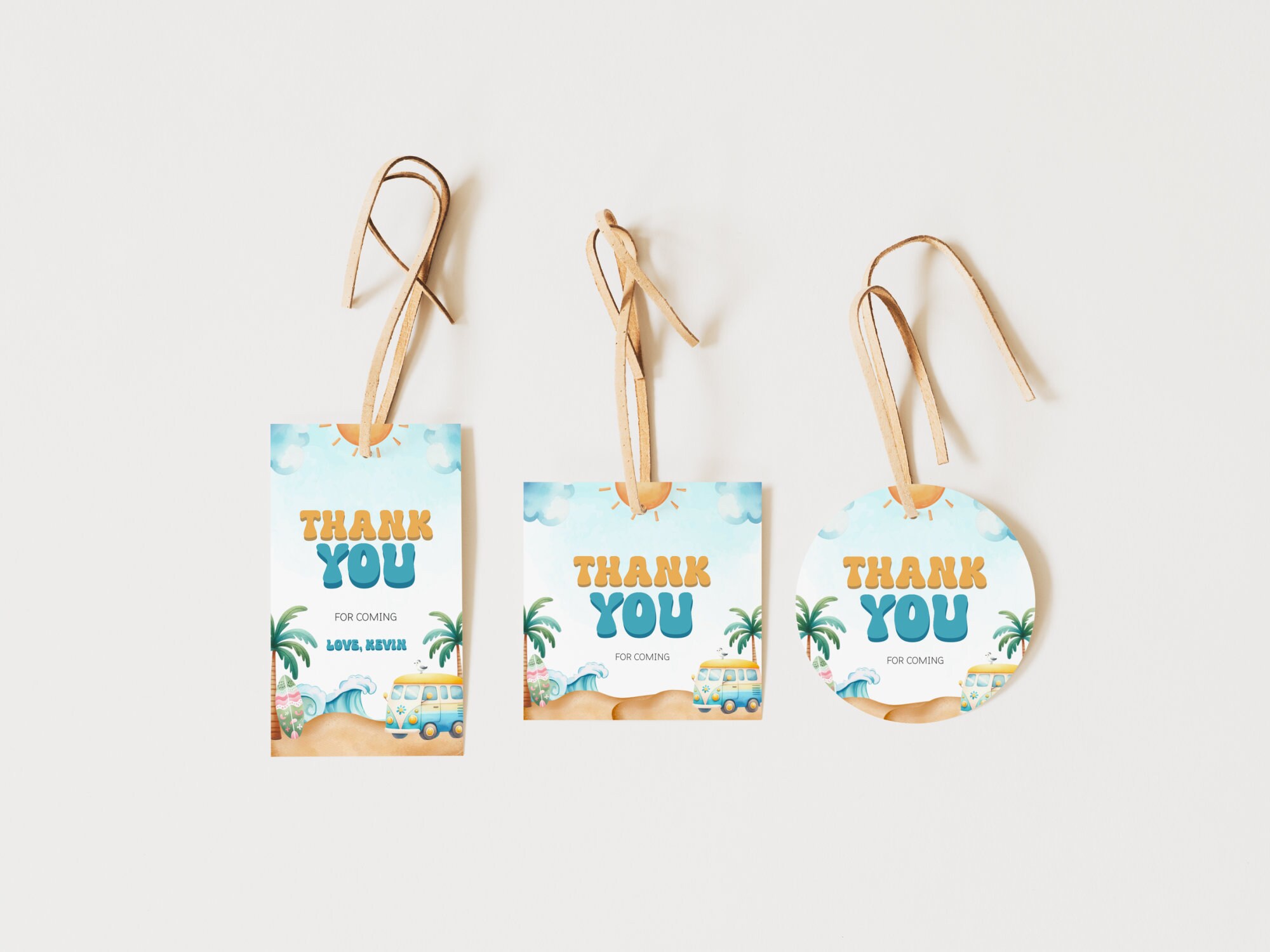 Editable Surf Thank You Favor Tag Surfboard Baby Shower Thank You Tag ...