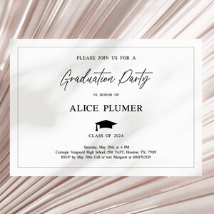 Graduation Party Details Card Mini Graduation Invites Printable 2024 ...