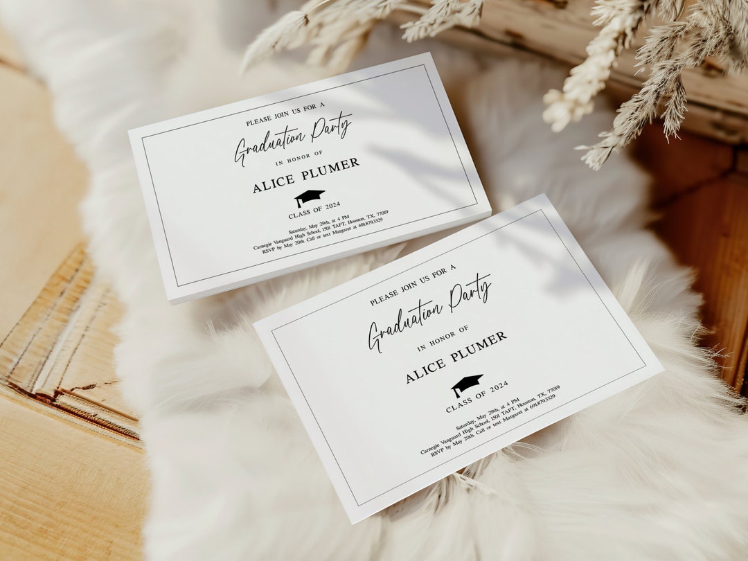 Graduation Party Details Card Mini Graduation Invites Printable 2024 ...