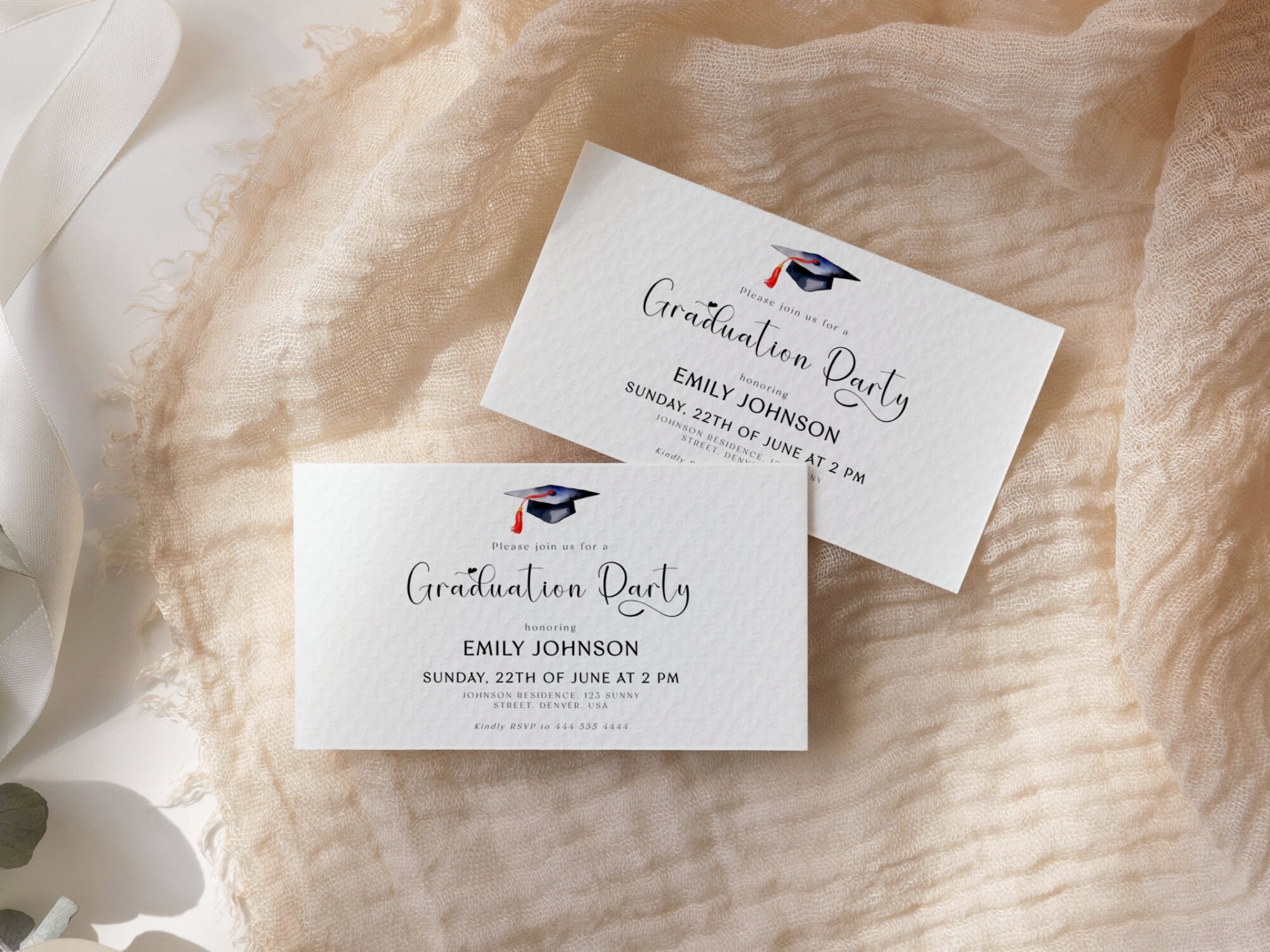 Graduation Party Mini Invitation Grad Party Insert Card Printable 2024 ...