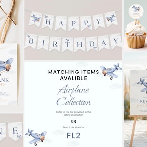 Airplane Birthday Welcome Sign, Time Flies 1st Birthday Welcome Poster ...