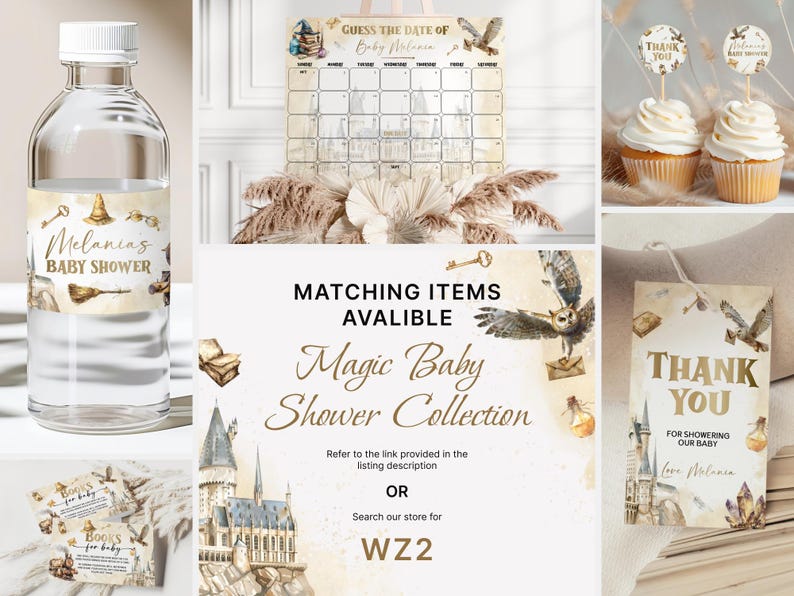Magic School Baby Shower Bundle, Wizard Baby Shower Invitation, Magical ...