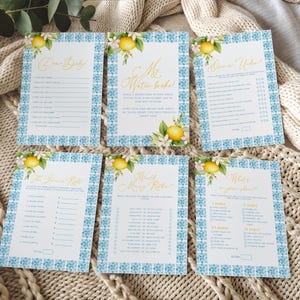 Lemonade Baby Shower Game Bundle, Citrus Baby Shower Activities, Summer ...