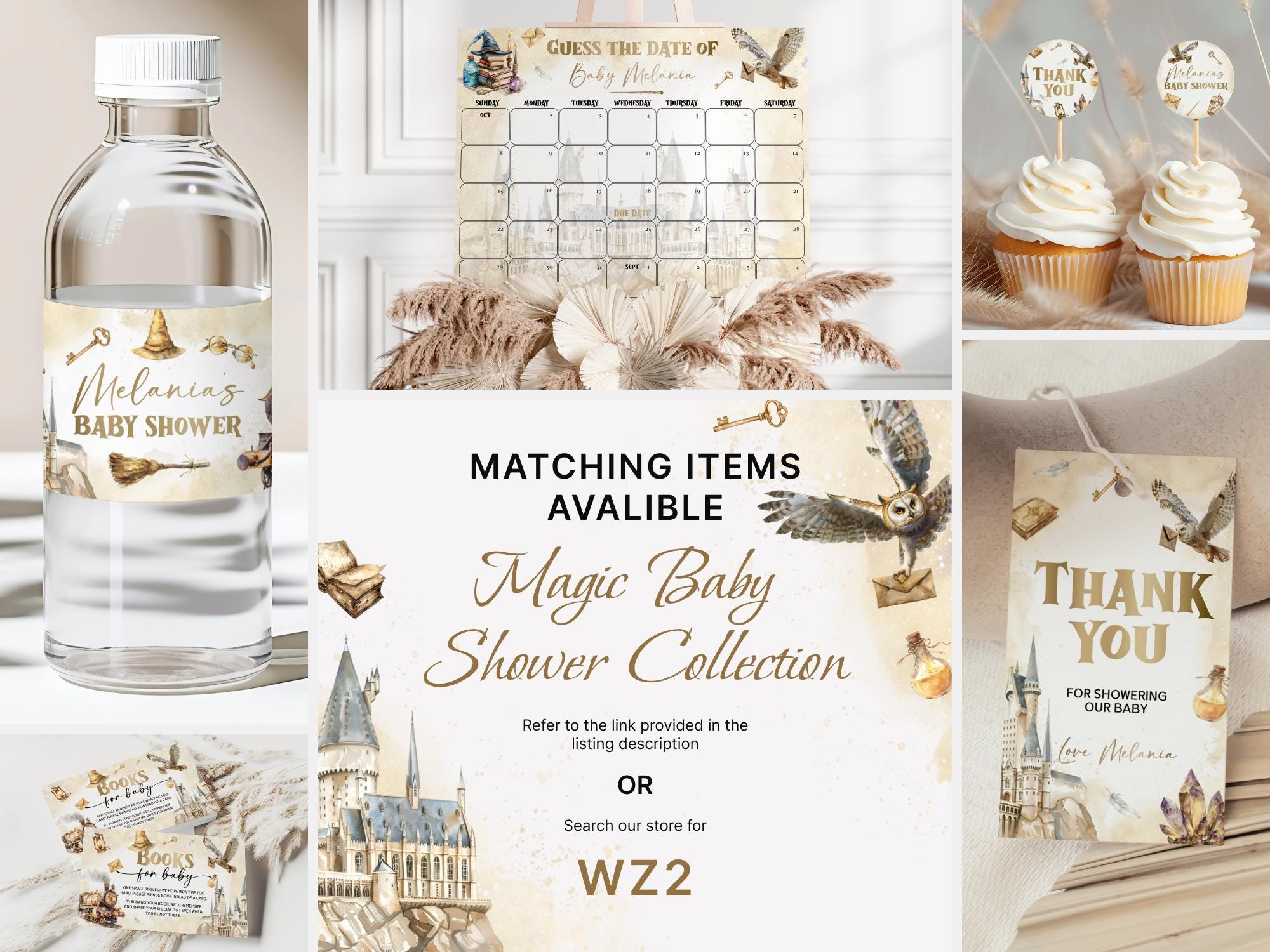 Magical Baby Shower Welcome Sign, School of Wizard Baby Shower Welcome ...