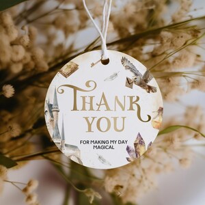 Wizard Birthday Party Favor Tags, Printable Magic School Bday Thank You ...