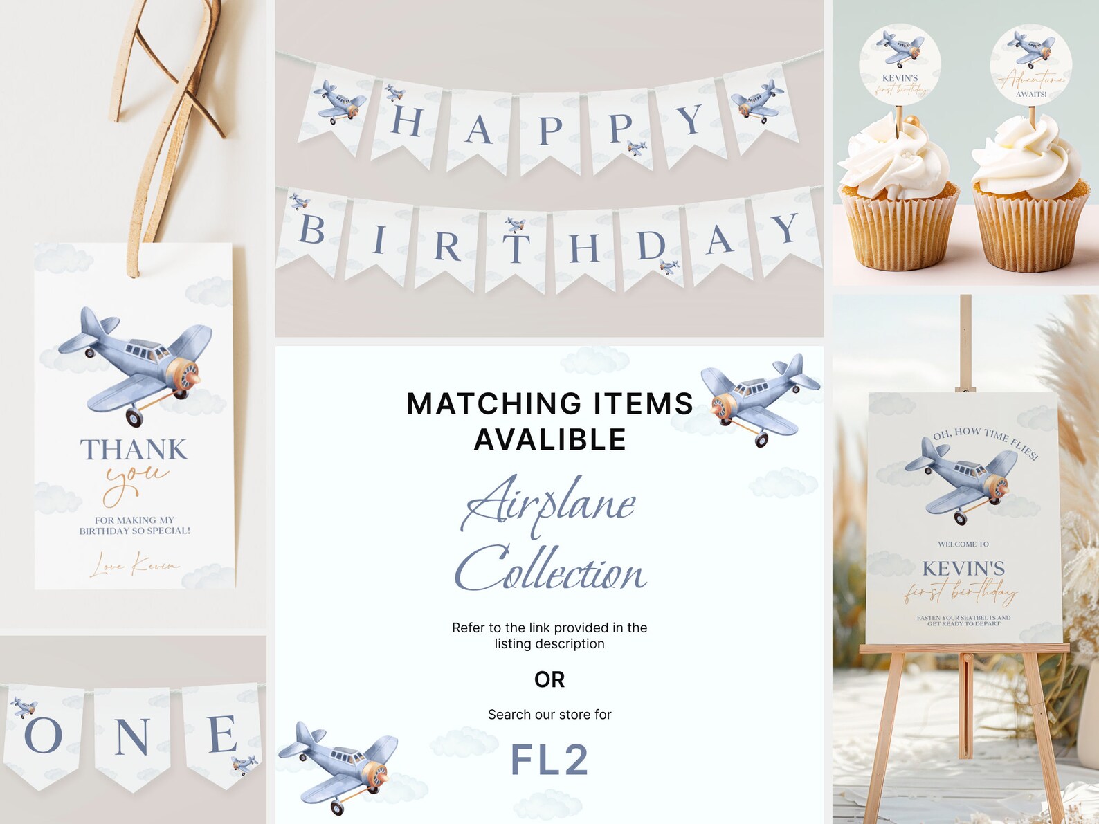 Airplane 1st Birthday Invitation, Oh My Time Flies First Birthday ...