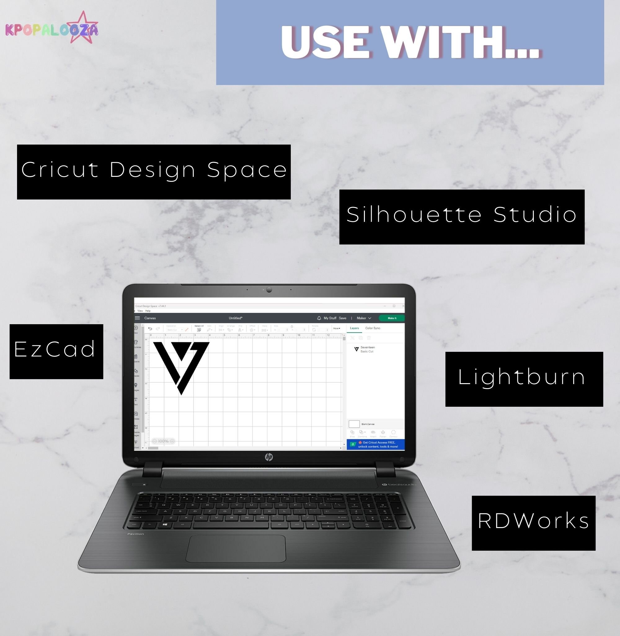 KPOP SEVENTEEN Logo Digital Svg Png File Plus Freebie - Etsy