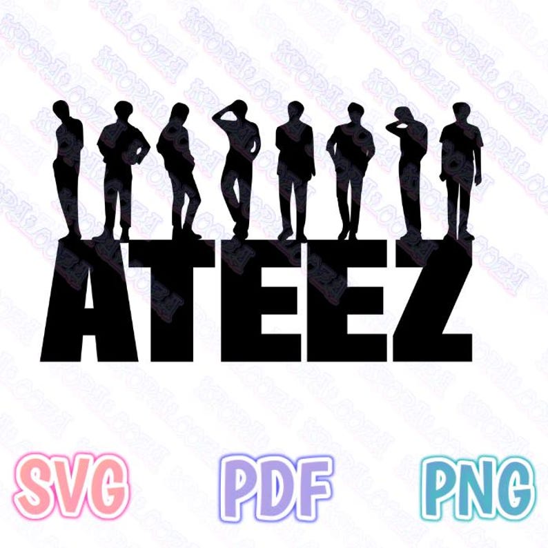 Digital ATEEZ Laser Cut Files (svg, Png, Pdf) Kpop Boy Group - Etsy