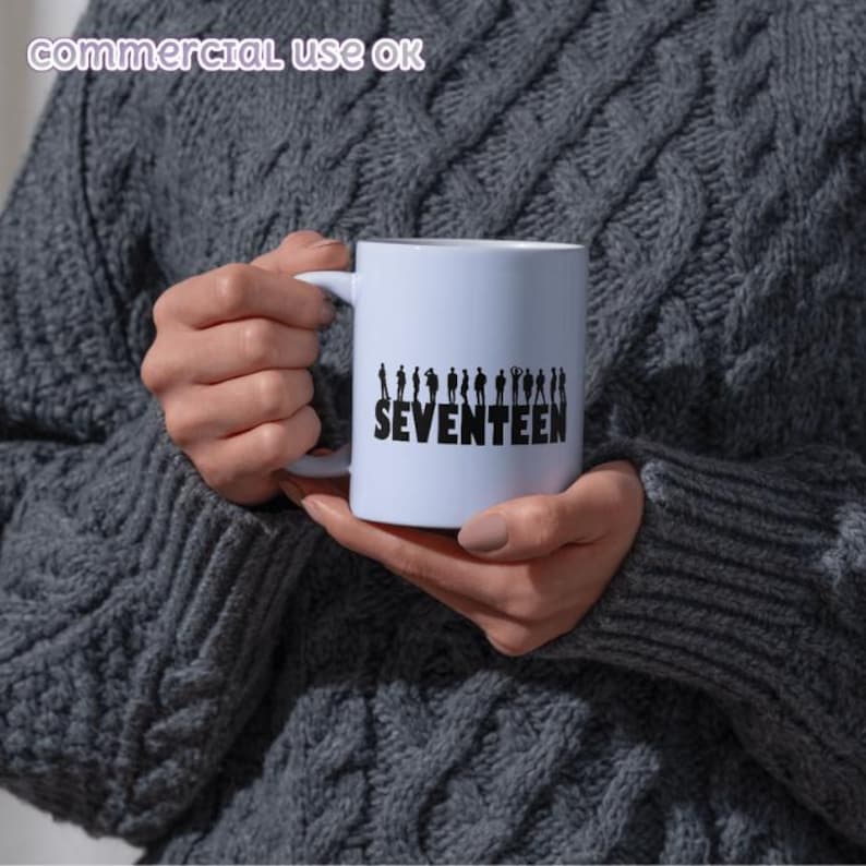 Digital SEVENTEEN Laser Cut Files (svg, Png, Pdf) Kpop Boy Group - Etsy