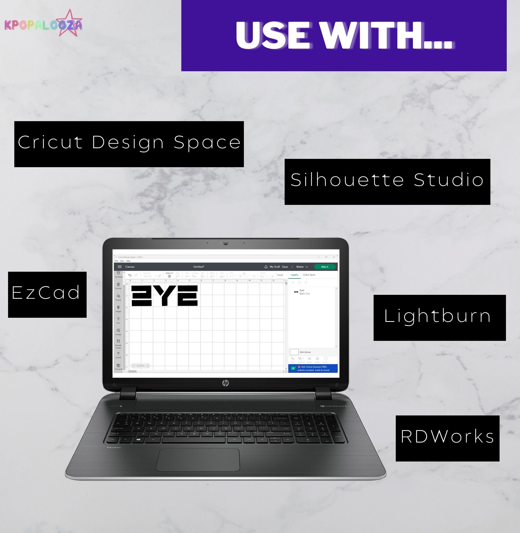 KPOP 3YE Logo Digital Svg Png File Plus Freebie - Etsy
