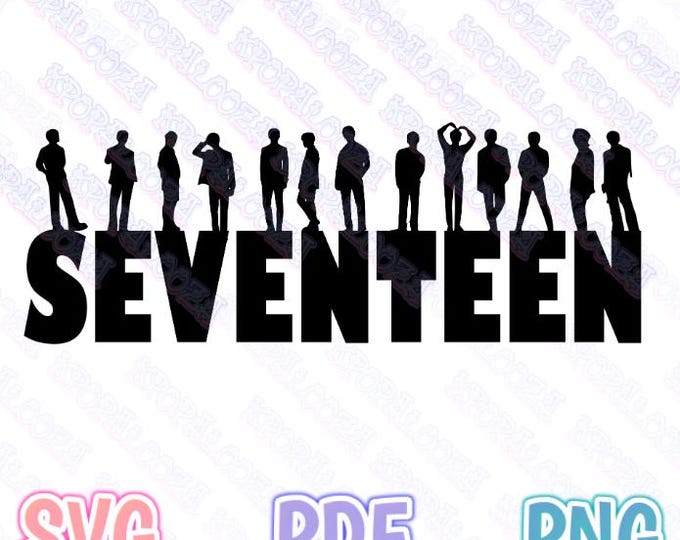 Seventeen Kpop Lightstick Printable Decal Set | Download Svg, Png, Jpg ...