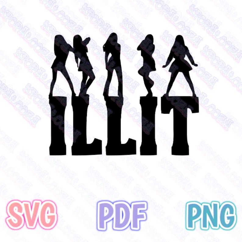 Digital ILLIT Laser Cut Files (svg, Png, Pdf) Kpop Girl Group - Etsy