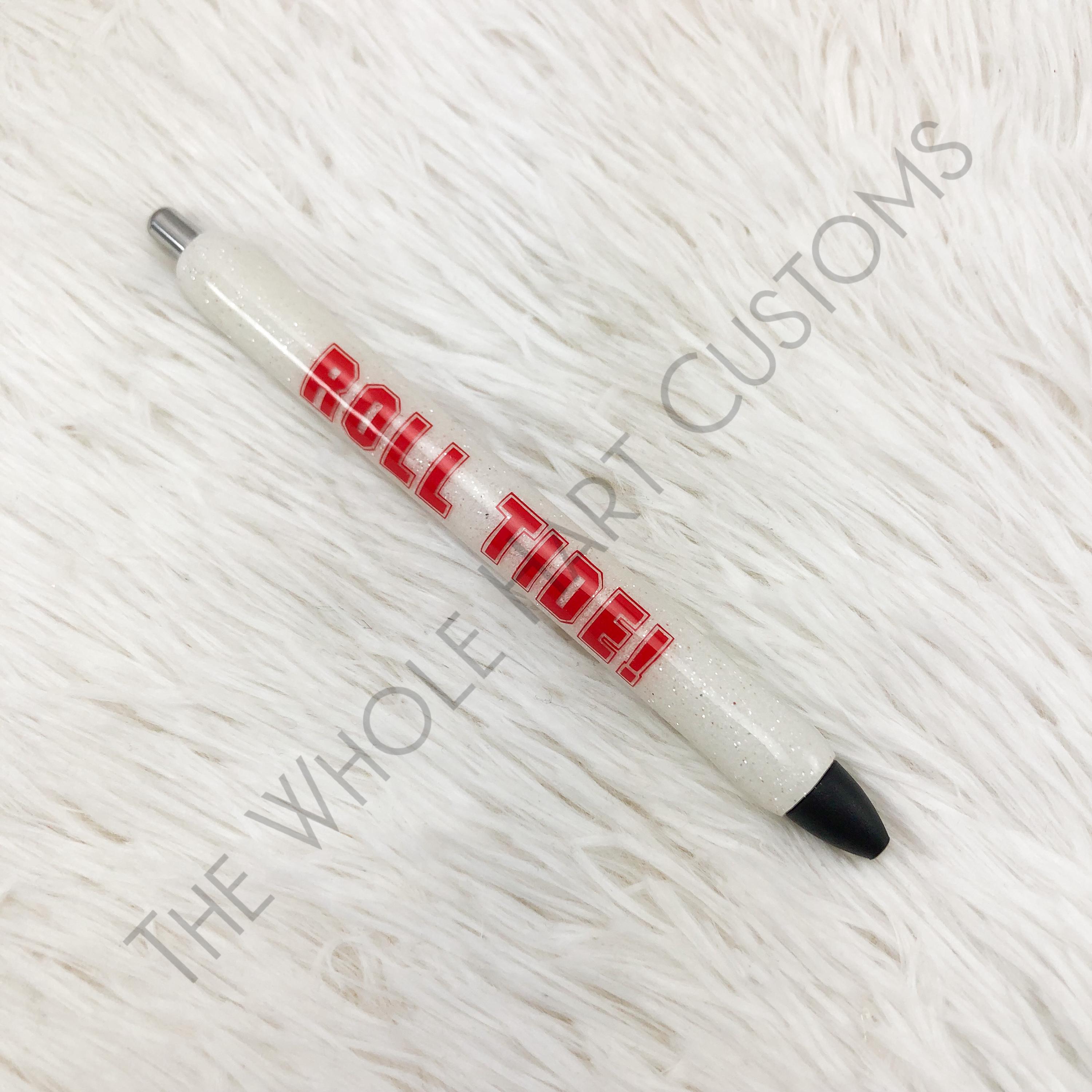 Sports Team Pen | Glitter Pen | Refillable Gel Pen | Personalize - Etsy