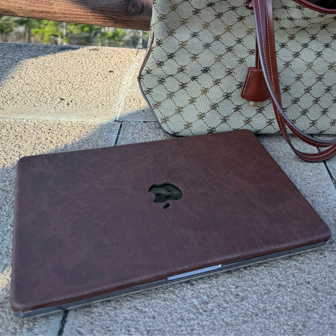 Brindle Brown Leather MacBook Pro M3 13'' Protective Handmade MacBook ...