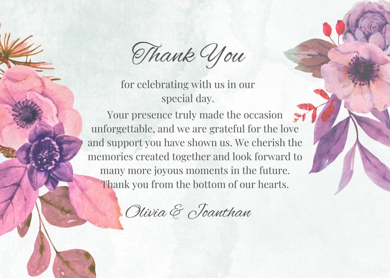 Editable Customizable Thank You Card Template Elegant & Modern Design ...