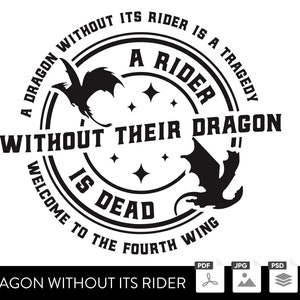 A Dragon Without Its Rider SVG - Etsy