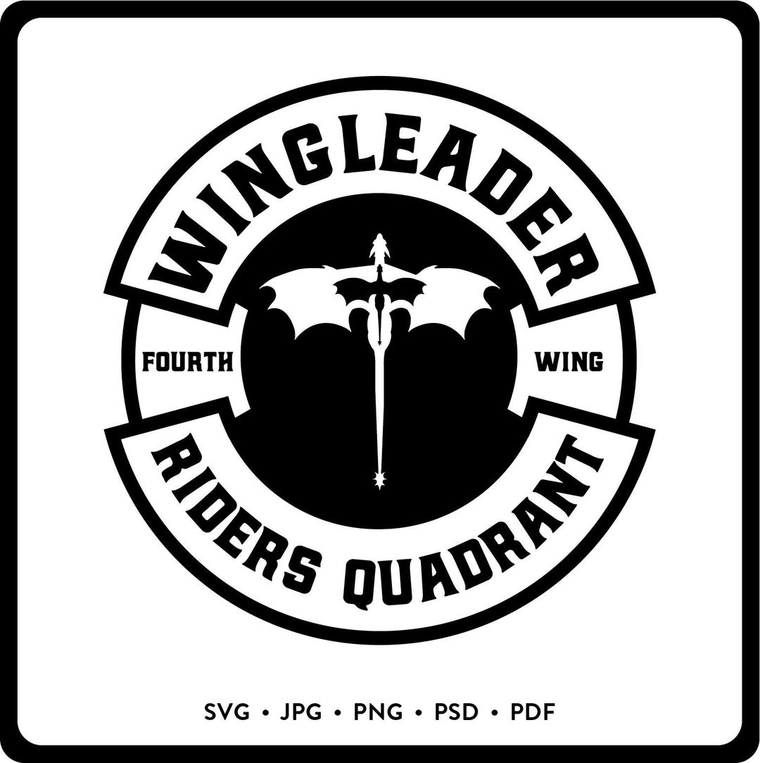Fourth Wing Riders Quadrant Wingleader SVG: Book Lover Gift (digital ...