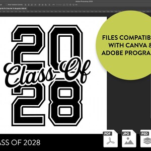Class of 2028 SVG Cricut Cut File for 2028 Senior DIY Vinyl Projects ...