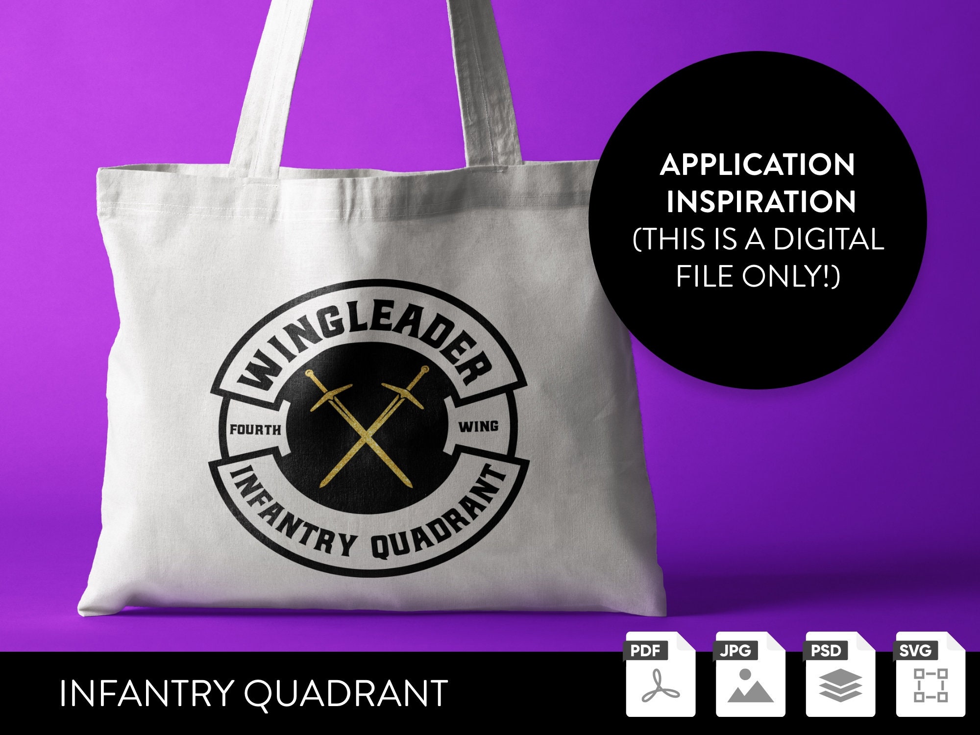 Fourth Wing Infantry Quadrant Wingleader SVG - Etsy