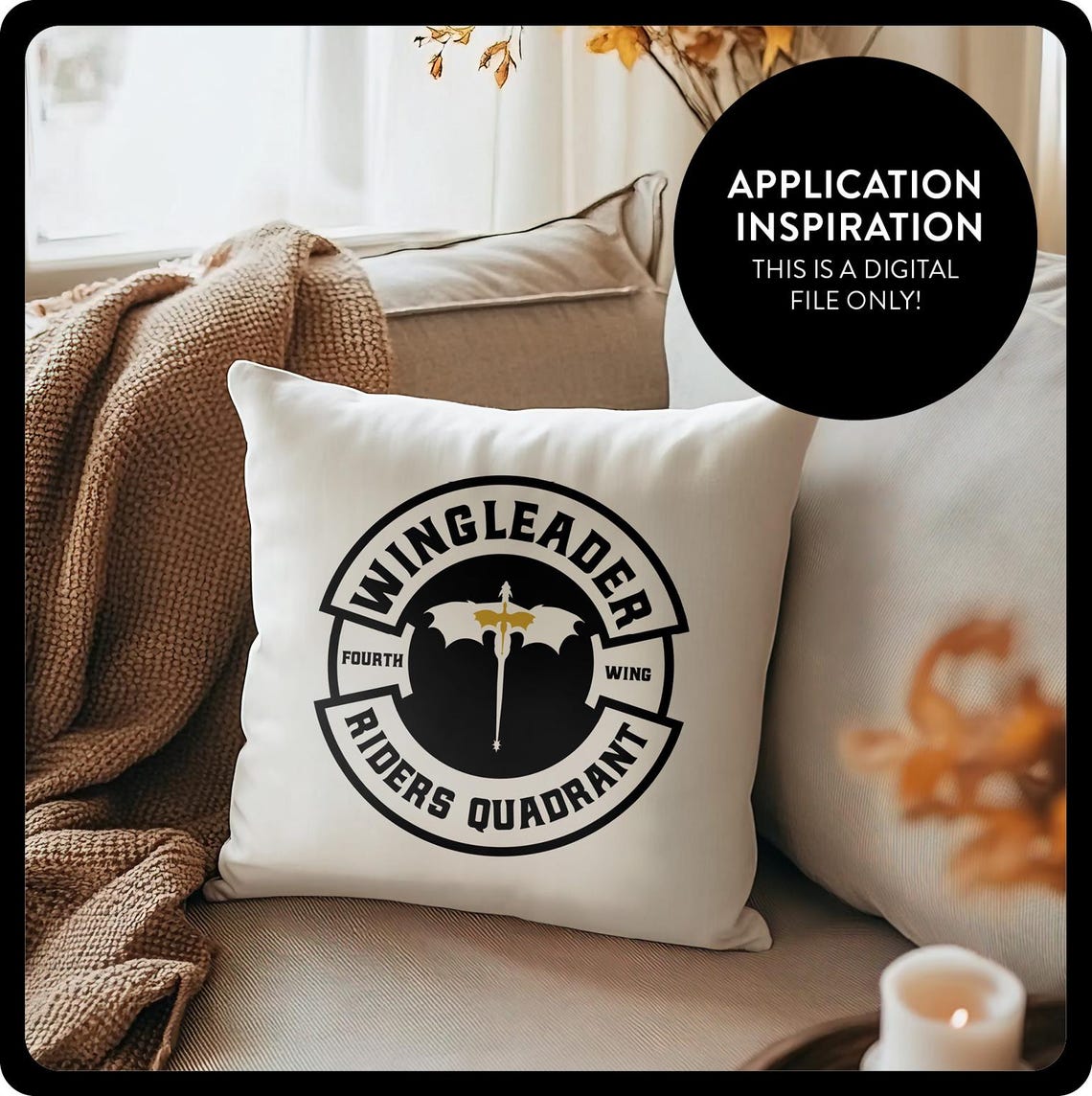 Fourth Wing Riders Quadrant Wingleader SVG: Book Lover Gift (digital ...