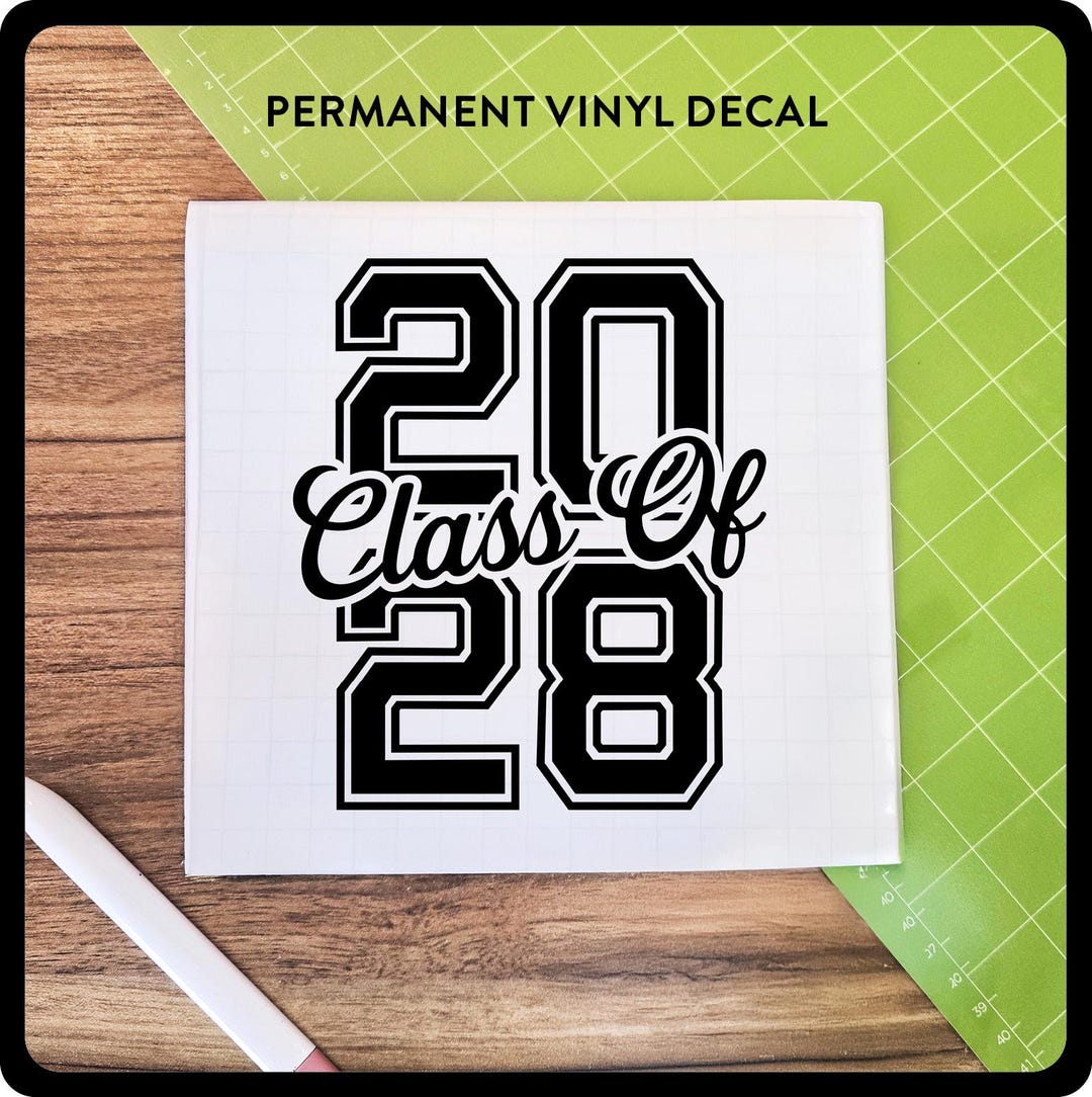 Class of 2028 Vinyl Decal Sticker Trendy Class of 2028 Decal Gift for ...