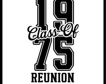 DIGITAL DOWNLOAD Class Reunion Sign / 50th / Class of 1975 Decoration ...