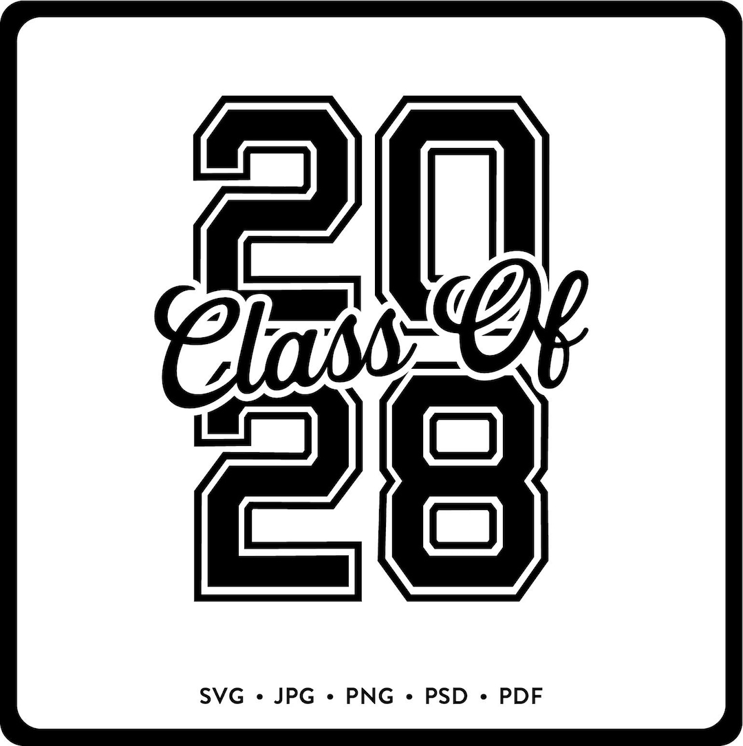 Class of 2028 SVG: Trendy Senior Shirt Design (digital Download) - Etsy