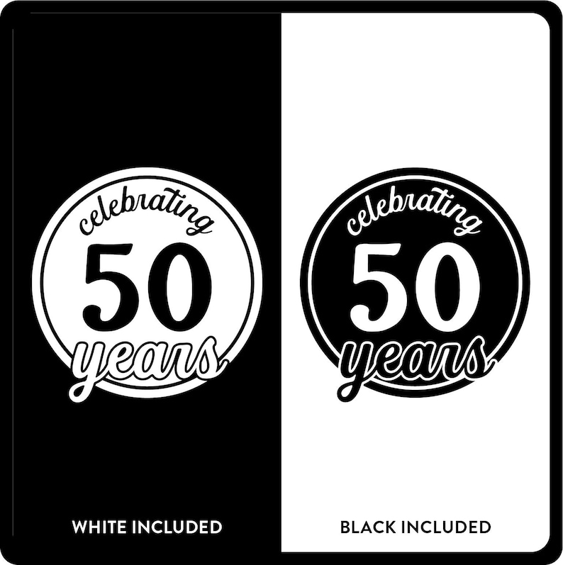 50th Anniversary SVG: Circle Logo Design (digital Download) - Etsy