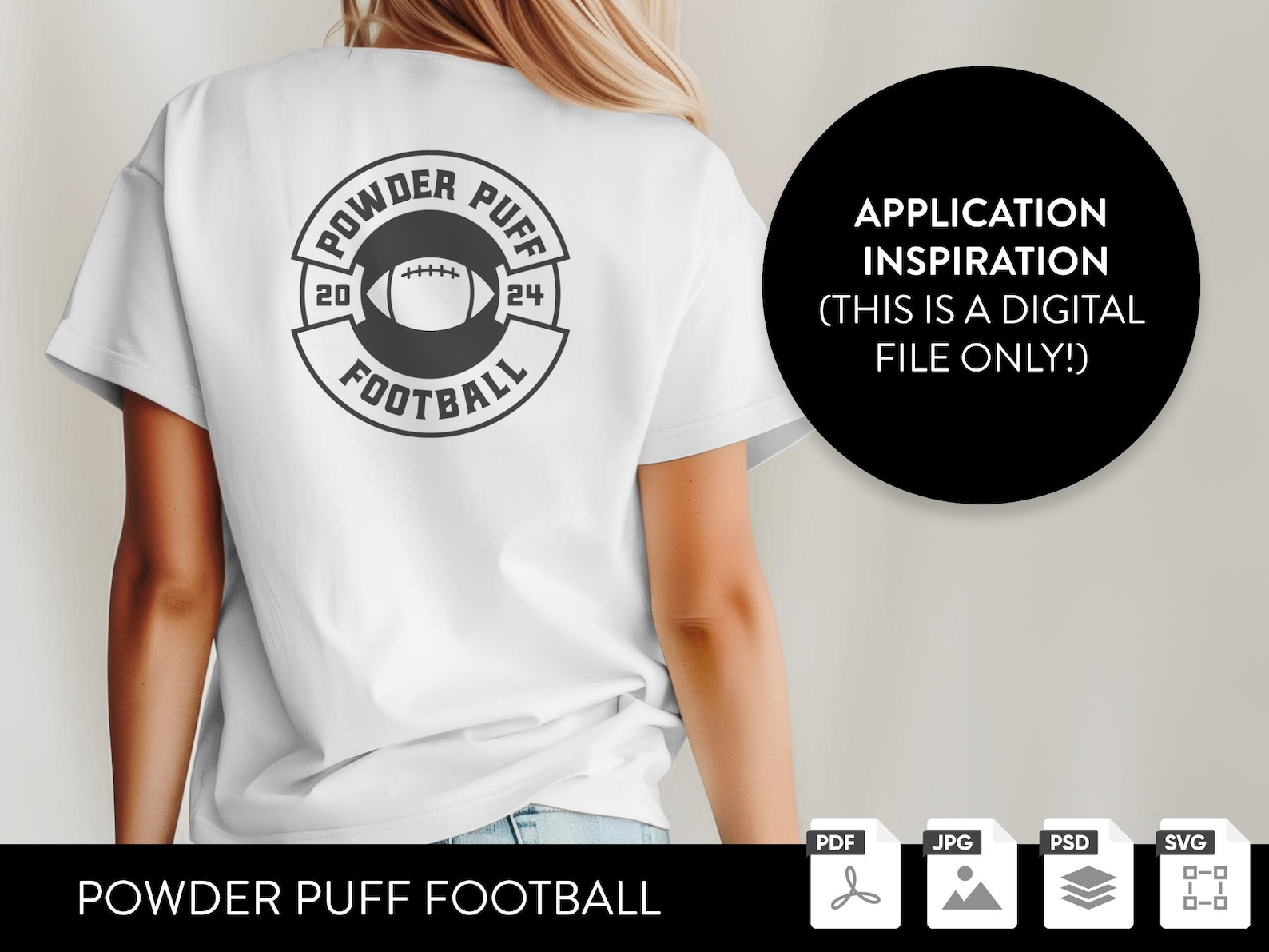Powder Puff Football 2024 SVG DIY Powder Puff Football Shirt Cricut Cut ...