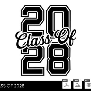 Class of 2028 SVG Cricut Cut File for 2028 Senior DIY Vinyl Projects ...