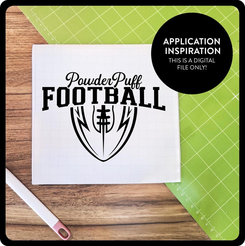 Powder Puff Football SVG DIY Powder Puff Football Shirt Cricut Cut File ...