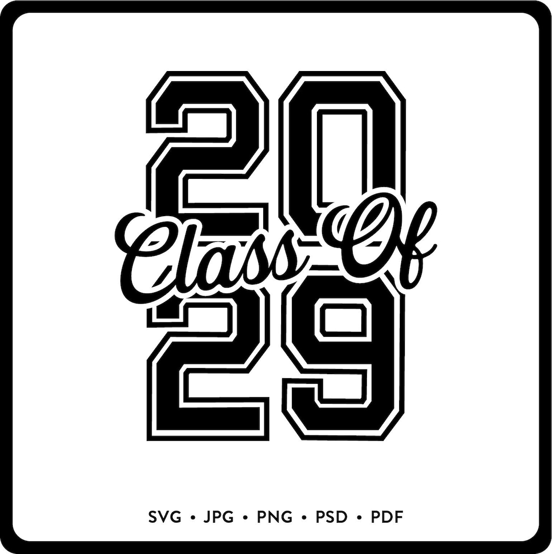 Class of 2029 SVG Trendy Class of 2029 DIY School Spiritshirt Design ...