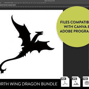 Fourth Wing Dragon Silhouette SVG Bundle Fourth Wing Tairn and Andarna ...