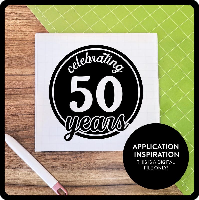 50th Anniversary SVG: Circle Logo Design (digital Download) - Etsy