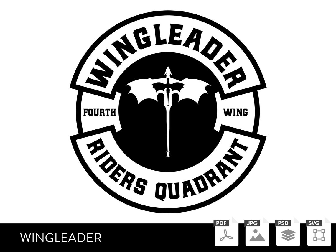 Fourth Wing Riders Quadrant Wingleader SVG Fourth Wing Birthday Party ...