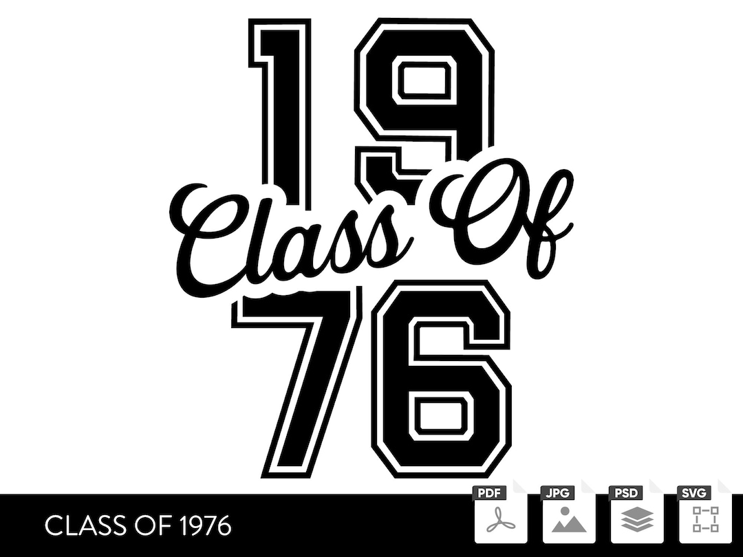 Class of 1976 SVG Cut File: Reunion Baseball Design (digital Download ...