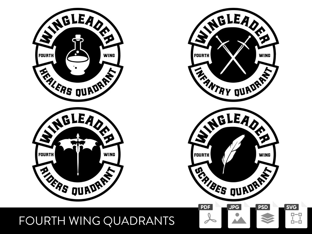 Fourth Wing Wingleader Badge Bundle Fourth Wing Basgiath War College ...