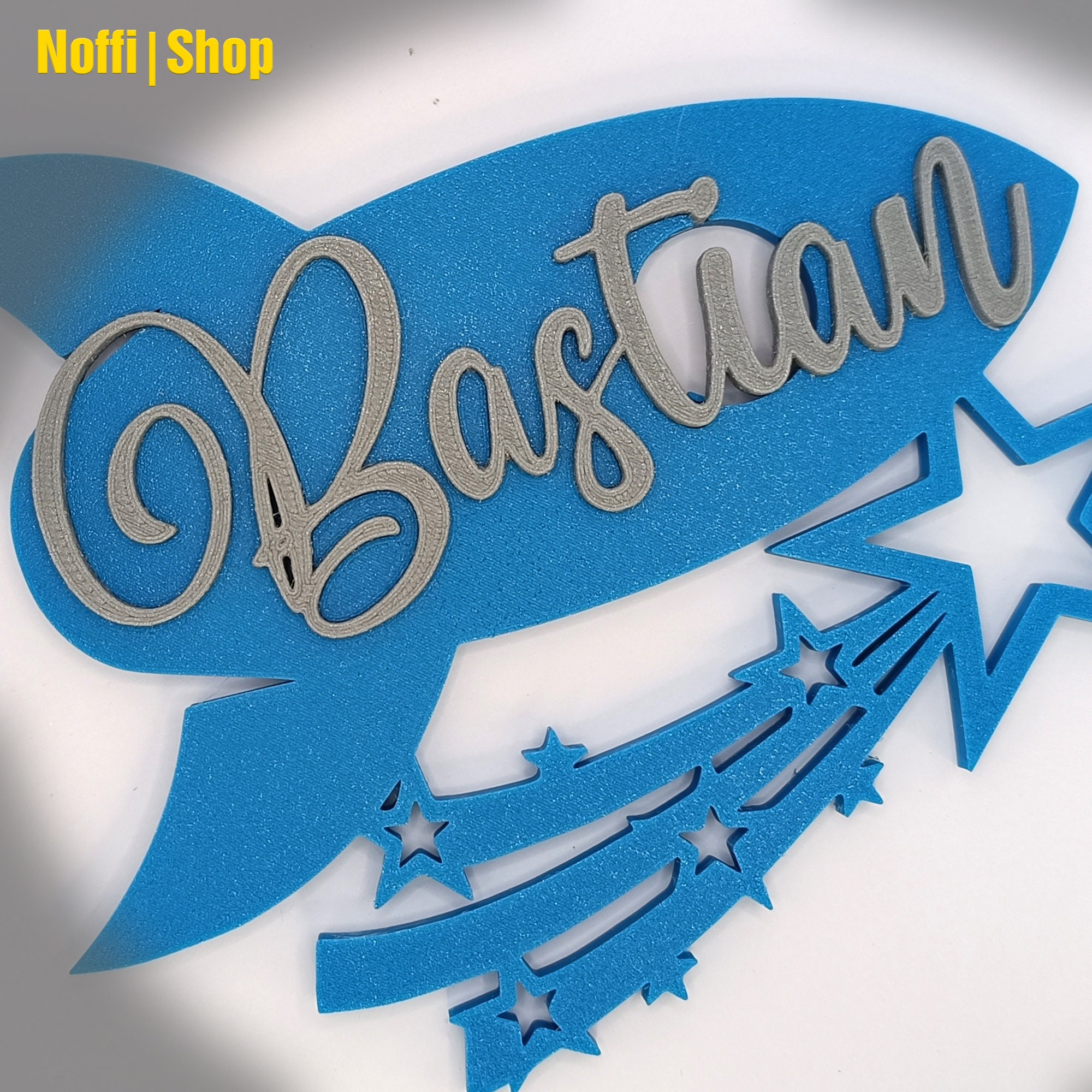 Personalized Name Plate | Individual Door Sign Rocket for Boys - Etsy