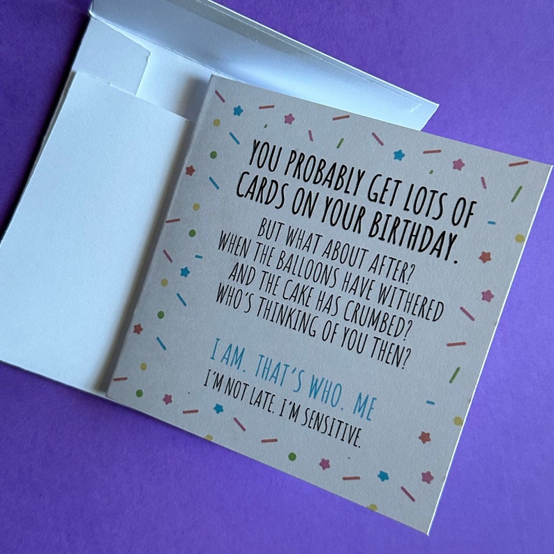 Belated Birthday Card Handmade Apology Card for Missed Birthdays ...