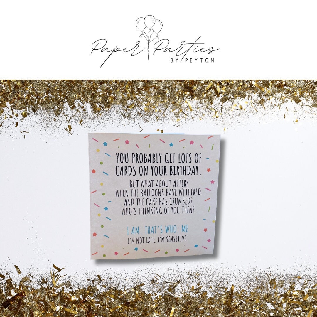 Belated Birthday Card Handmade Apology Card for Missed Birthdays ...