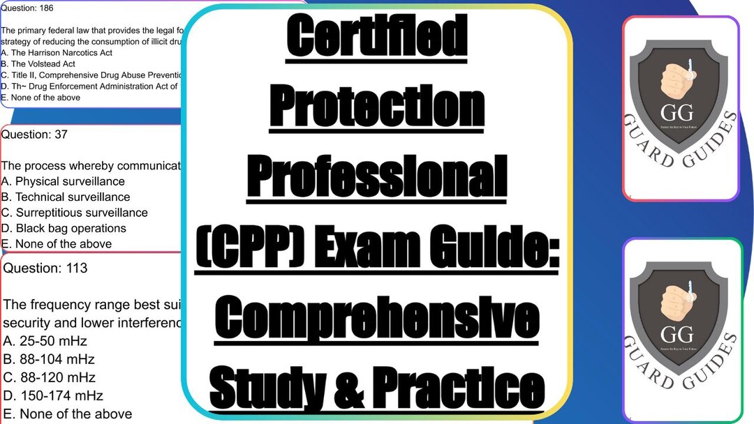 Certified Protection Professional (CPP) Exam Guide: Comprehensive Study ...