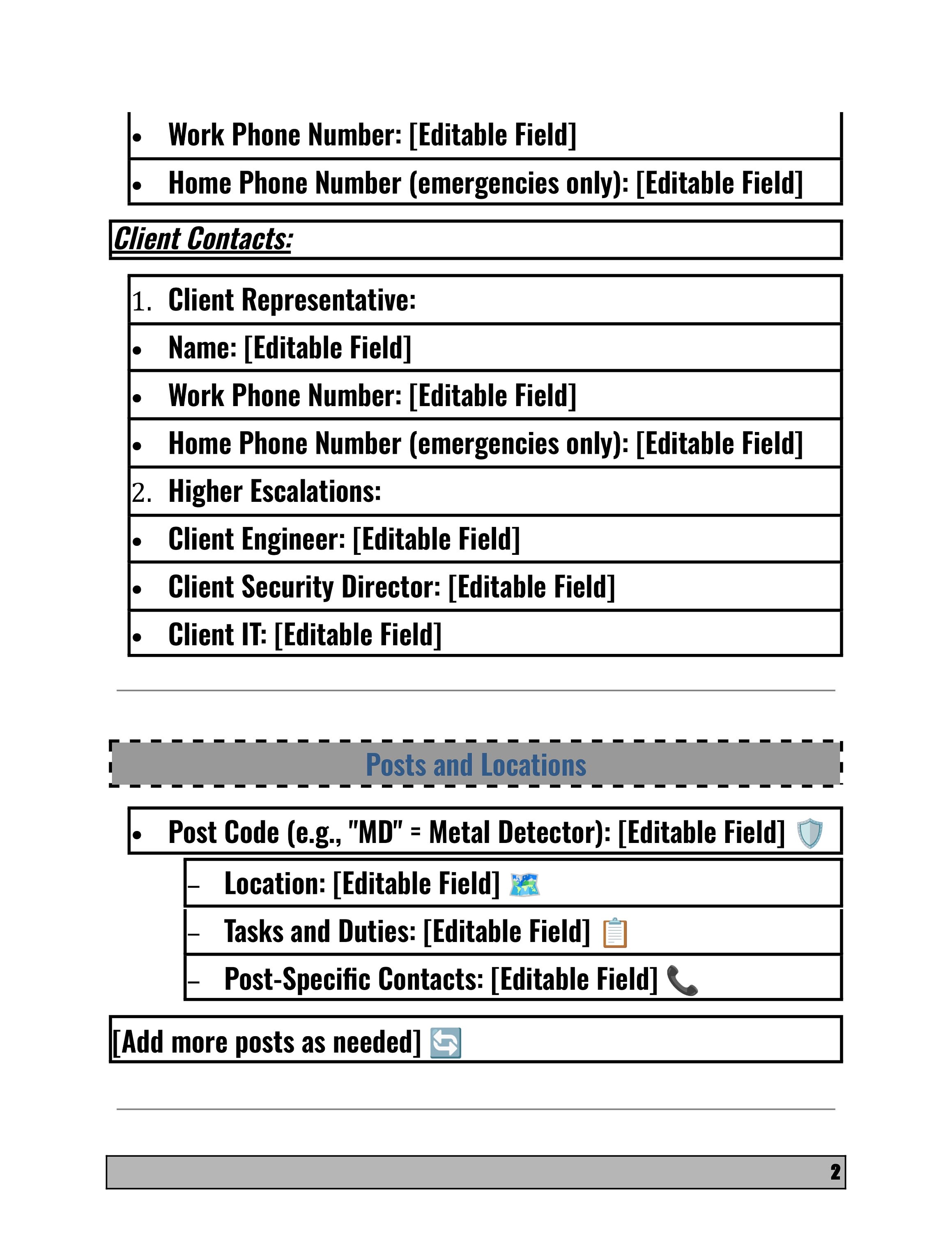 Ultimate Security Post Order Template: Editable, Customizable, for ...