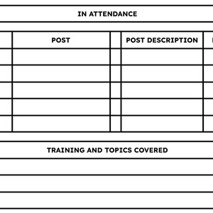Security Guard Roll Call Template | Easy-to-use Attendance & Training ...