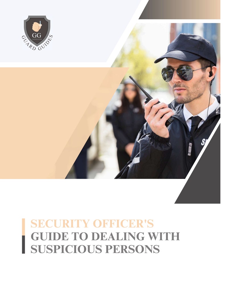 Security Officer's Guide to Dealing With Suspicious Persons - Etsy